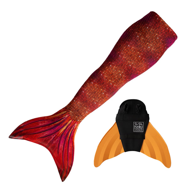 Tiger Queen Mermaid Tail and Monofin Set | Sun Tail Mermaid
