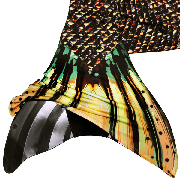 Sea Monster Mermaid Tail and Monofin Set | Sun Tail Mermaid